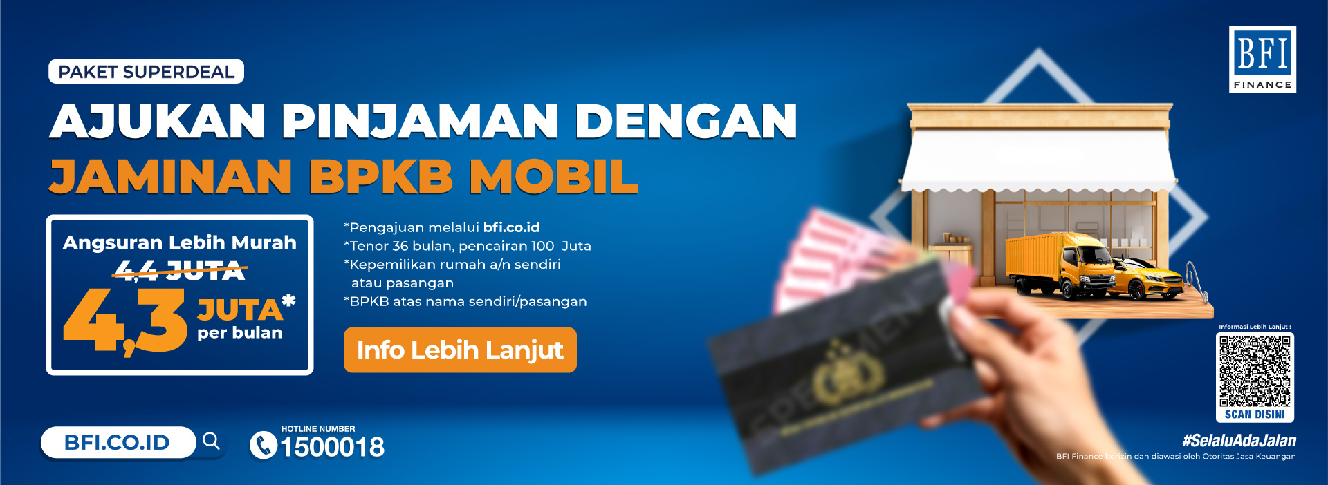 BFI Finance - Pinjaman Jaminan BPKB dan Sertifikat Rumah