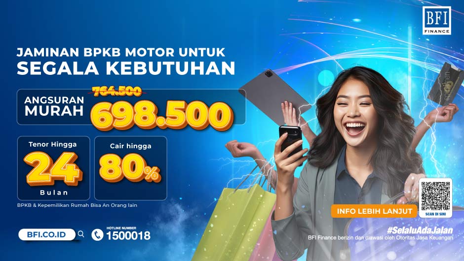 Paket Motor Reguler - Pinjaman Jaminan BPKB Motor - BFI
