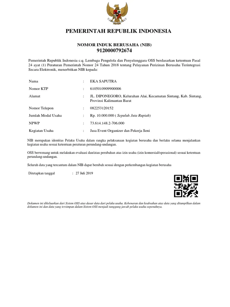 NIB Is: Definition, Benefits, Terms and How to Make It - BFI